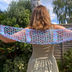 CROCHET SCARF PATTERN & Video | Lightweight Crochet Summer Scarf, Lace ...