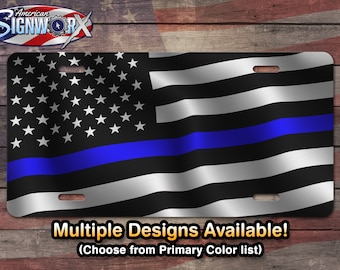 Thin Blue Line License Plate | Etsy