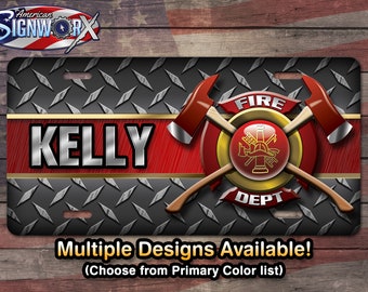 Fire License Plate | Etsy