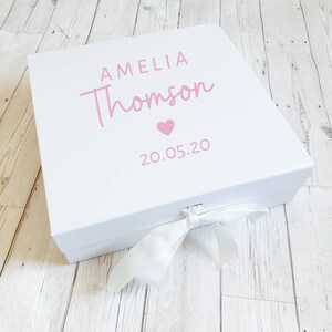 Personalised Baby Keepsake Memory Box Newborn Hospital Storage - Etsy UK