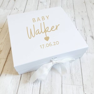 Personalised Baby Keepsake Memory Box Newborn Hospital Storage - Etsy UK