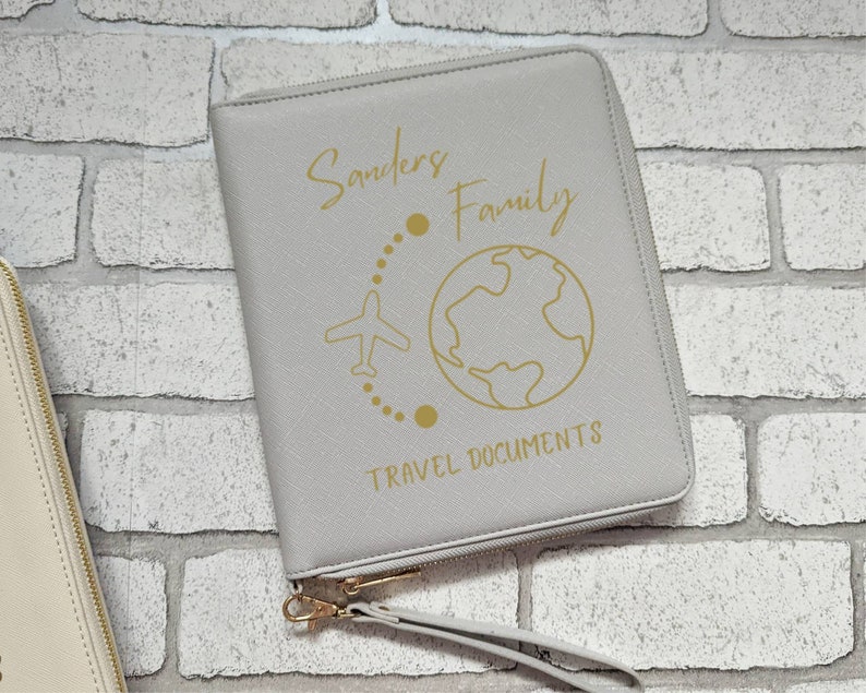 Personalised Travel Organiser, Passport Holder, Documents Wallet ...