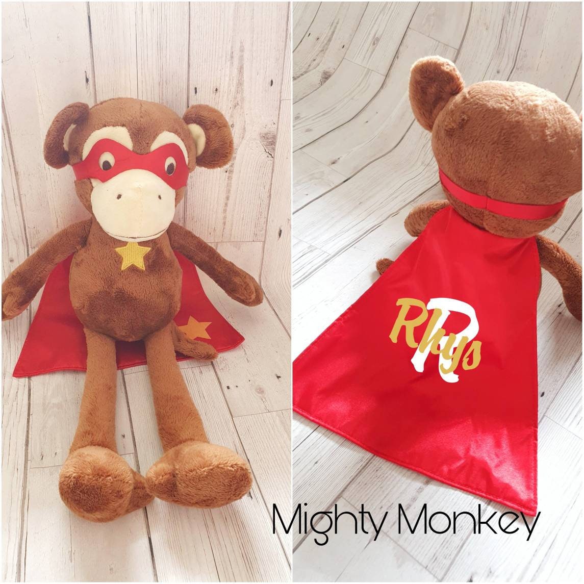 Personalised Superhero Teddy Bear With Cape Soft Toy Kid's - Etsy UK