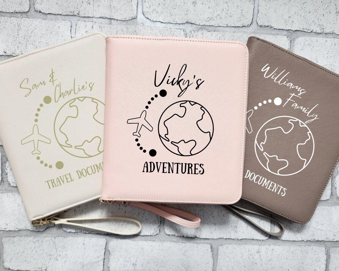 Personalised Travel Organiser, Passport Holder, Documents Wallet ...