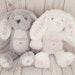 Personalised Bunny Rabbit Cuddly Toy New Baby Gift Soft Plush Grey ...