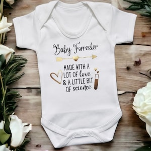 Personalised IVF Pregnancy Announcement Vest Birth Bodysuit Baby's ...