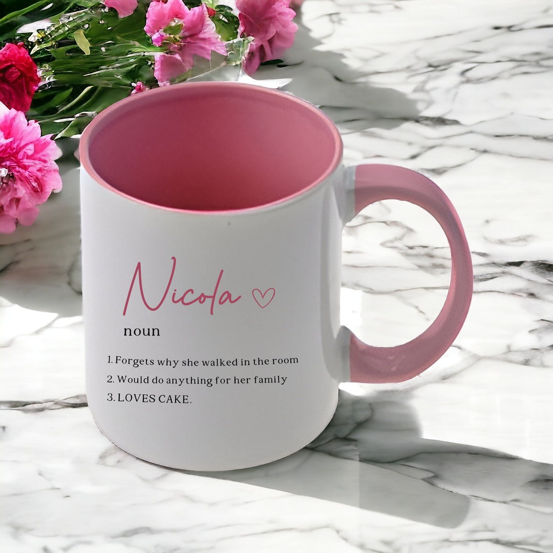 Personalised Name Mug Noun Gift for Her Funny Facts Present Birthday ...