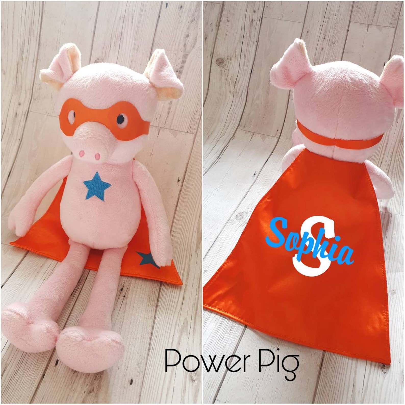 Personalised Superhero Teddy Bear With Cape Soft Toy Kid's Sidekick ...