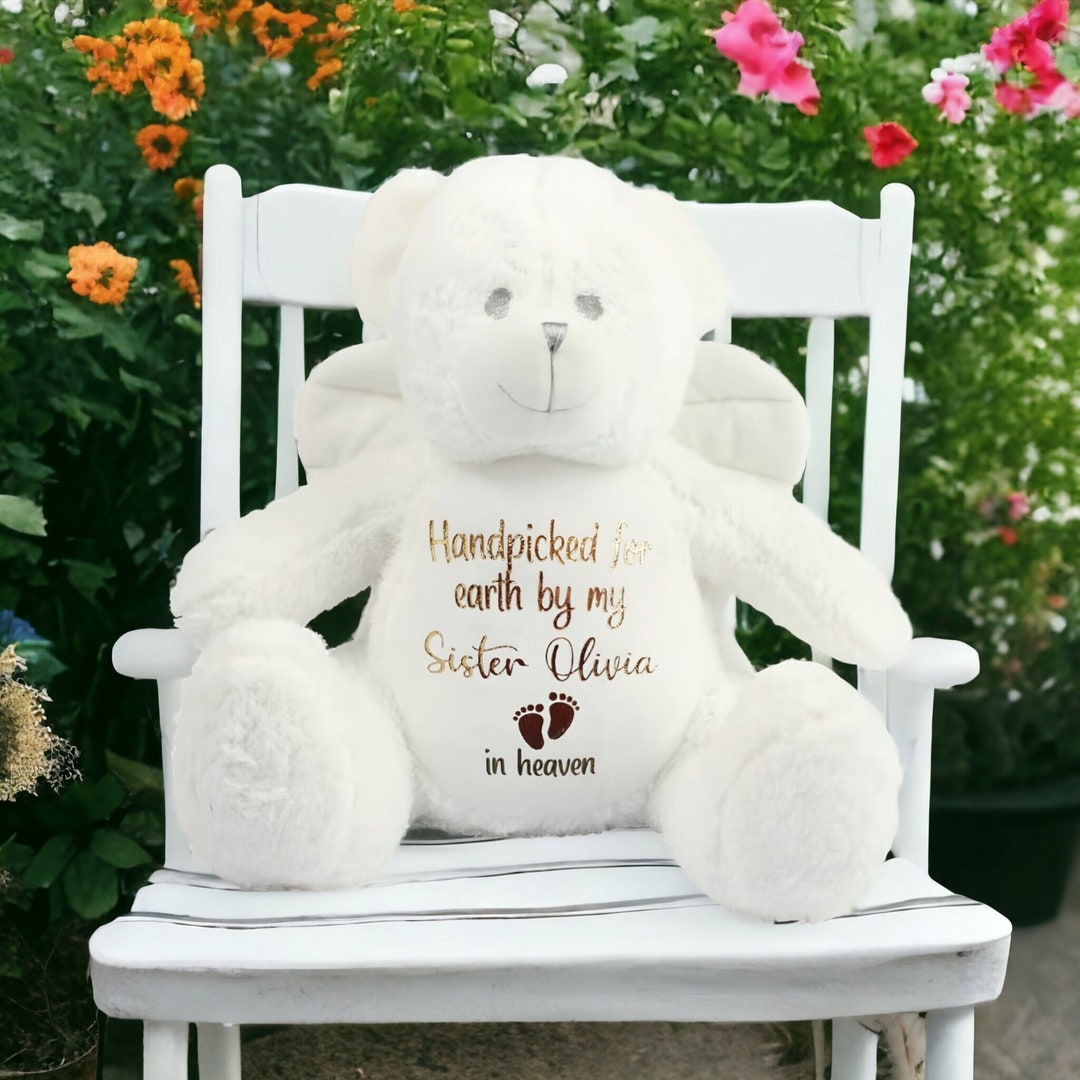 Personalised Angel Teddy Bear - Custom Memory Plush - Handpicked for ...