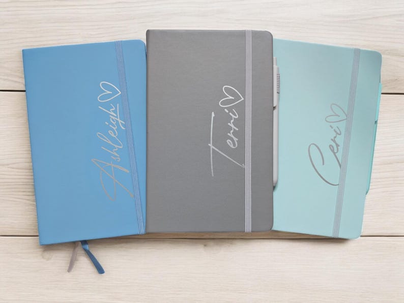 Personalised Notebook Hardback A5 Lined Pages With Free Pen Custom Name ...