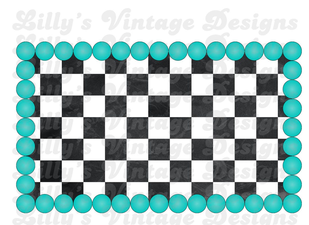 EDITABLE Checkard Background. Digital Download Png Western Turquoise - Etsy