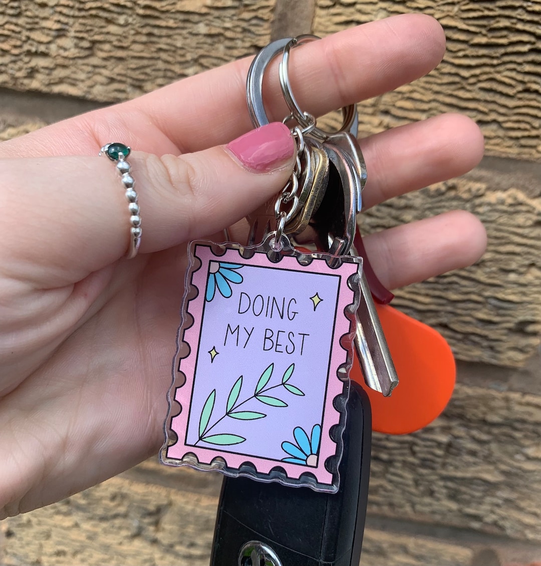 Doing My Best Keyrings Mental Health Gift Recovery Self Care ...