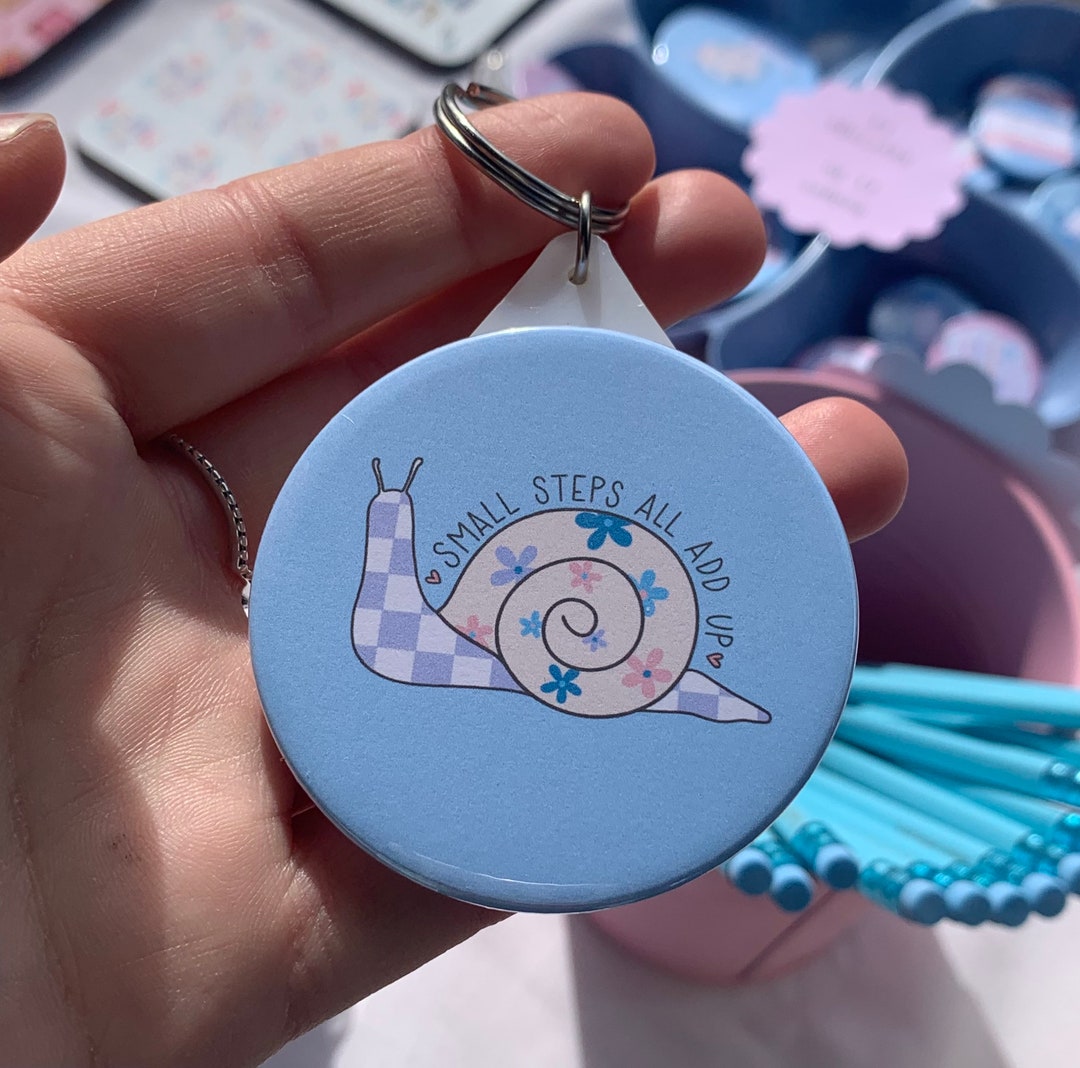 Button Keyrings | Mental Health Gift Quote Keyring Positivity Letterbox ...