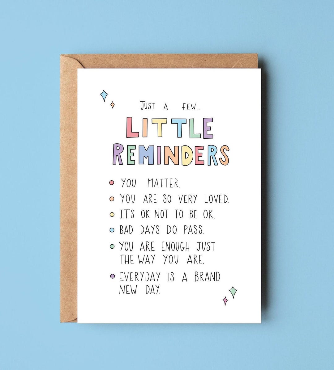 A6 Little Reminders Cards: Mental Health Positivity - Thinking of You ...