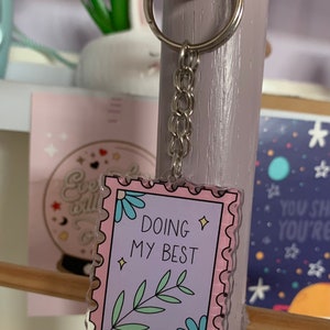 Doing My Best Keyrings Mental Health Gift Recovery Self Care ...