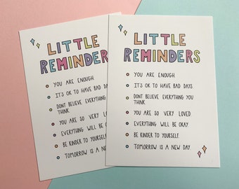 Little Reminders Coasters Mental Health Gift | Etsy UK
