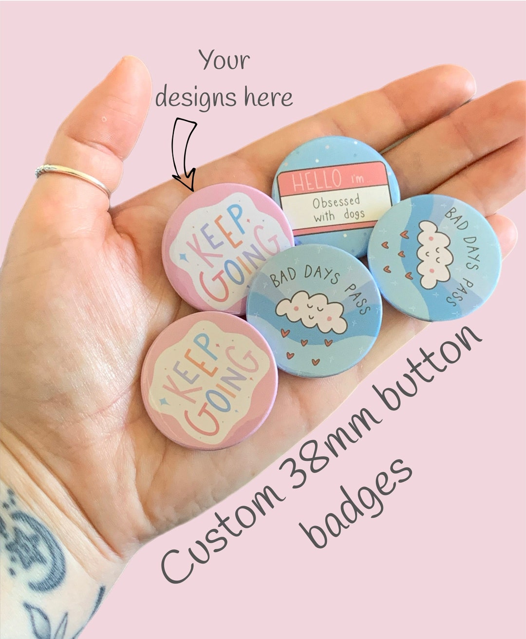 Custom Button Badges Custom Badges Custom Merchandise Art Badges - Etsy