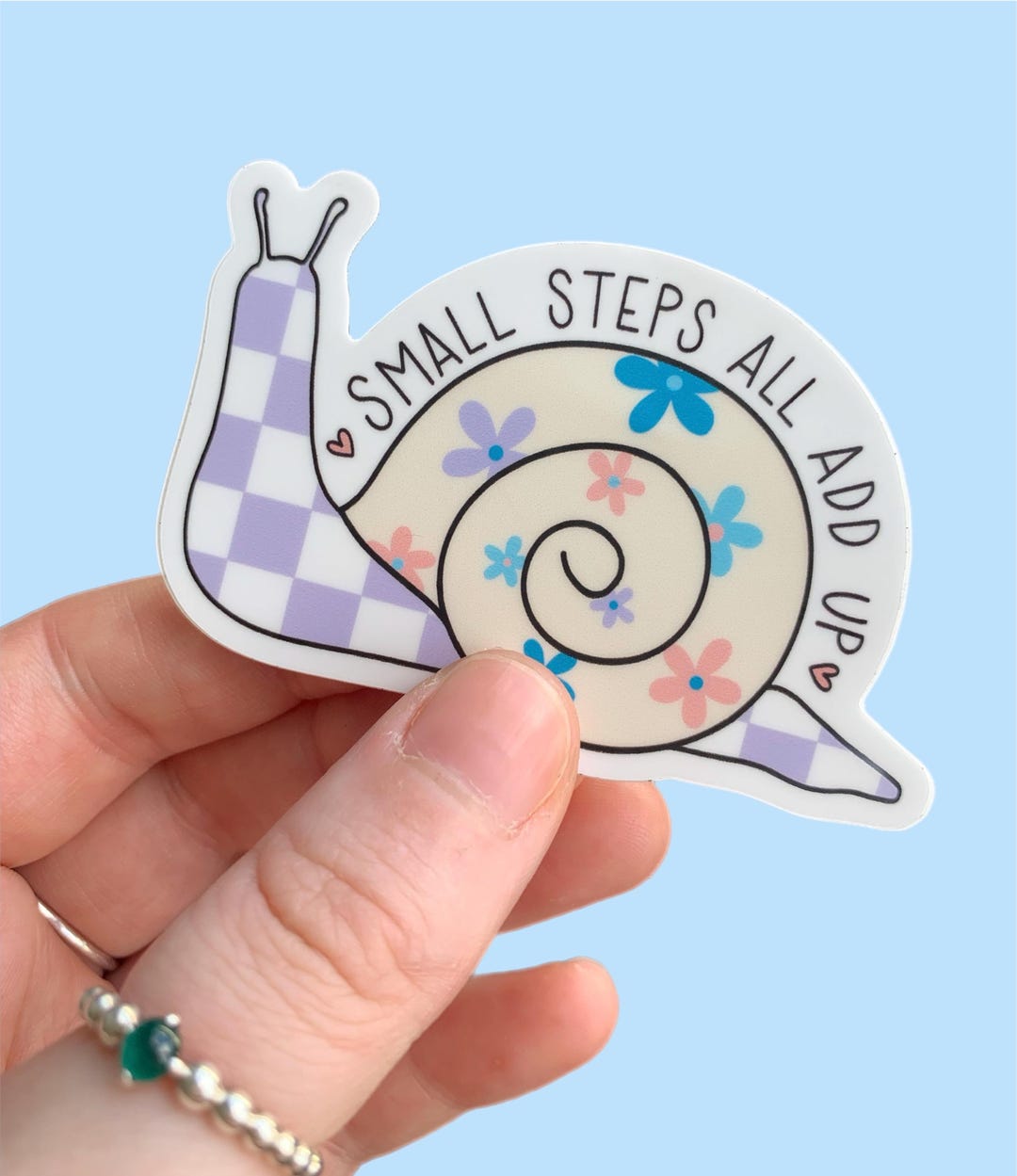 Small Steps Snail Vinyl Stickers | Journal Stickers | Mental Health ...