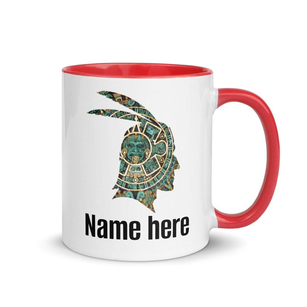 Personalized Aztec Man Mug, Aztec Man Iconic Profile, Mexican Dad Gift ...