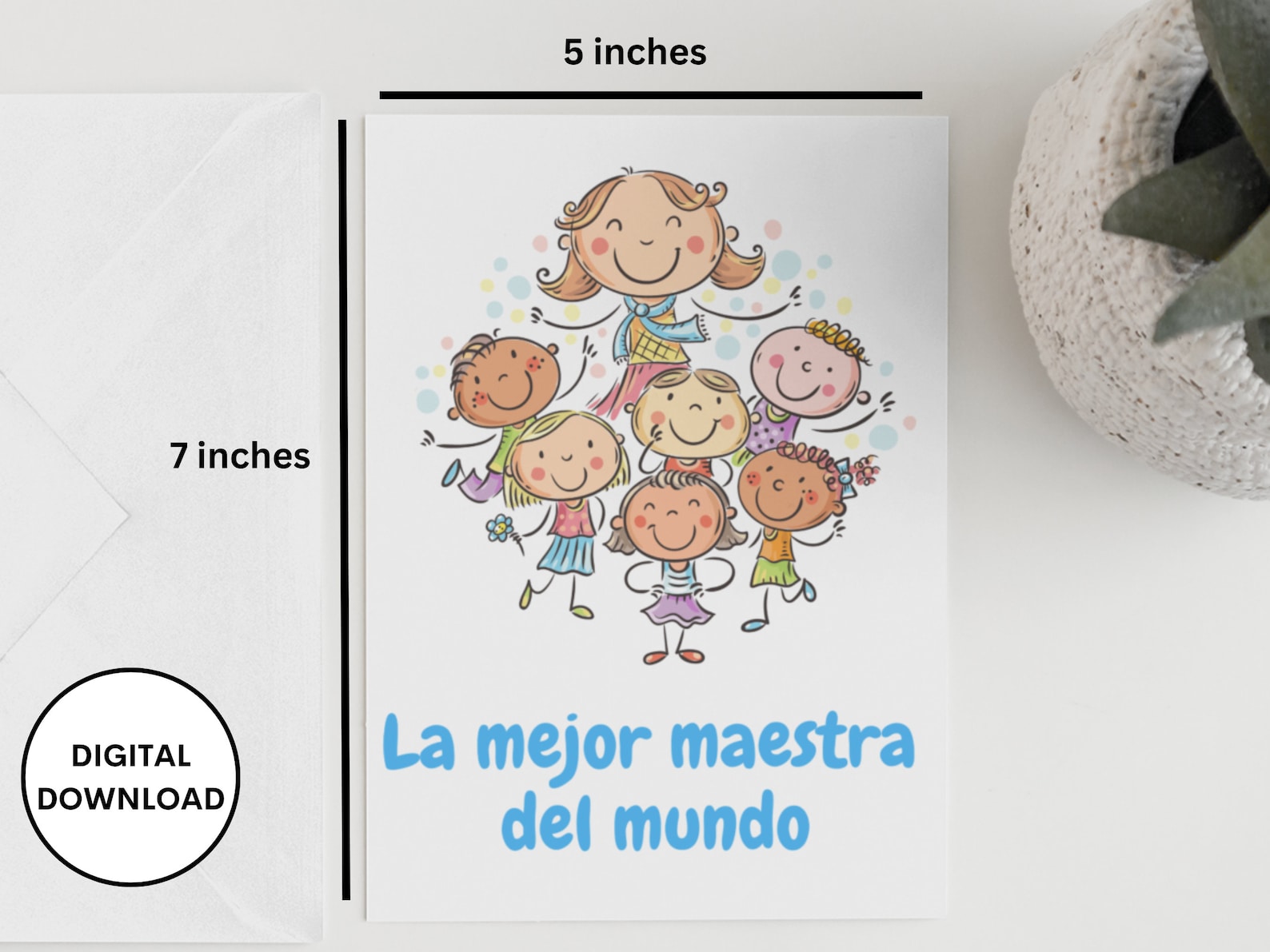 La Mejor Maestra Del Mundo, Printable Teacher Greeting Card in Spanish ...