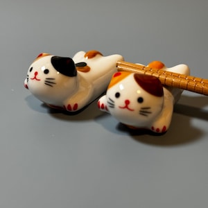 Kawaii Cat Set of 5 Chopsticks Holder, Adorable Cat Chopstick Rest ...