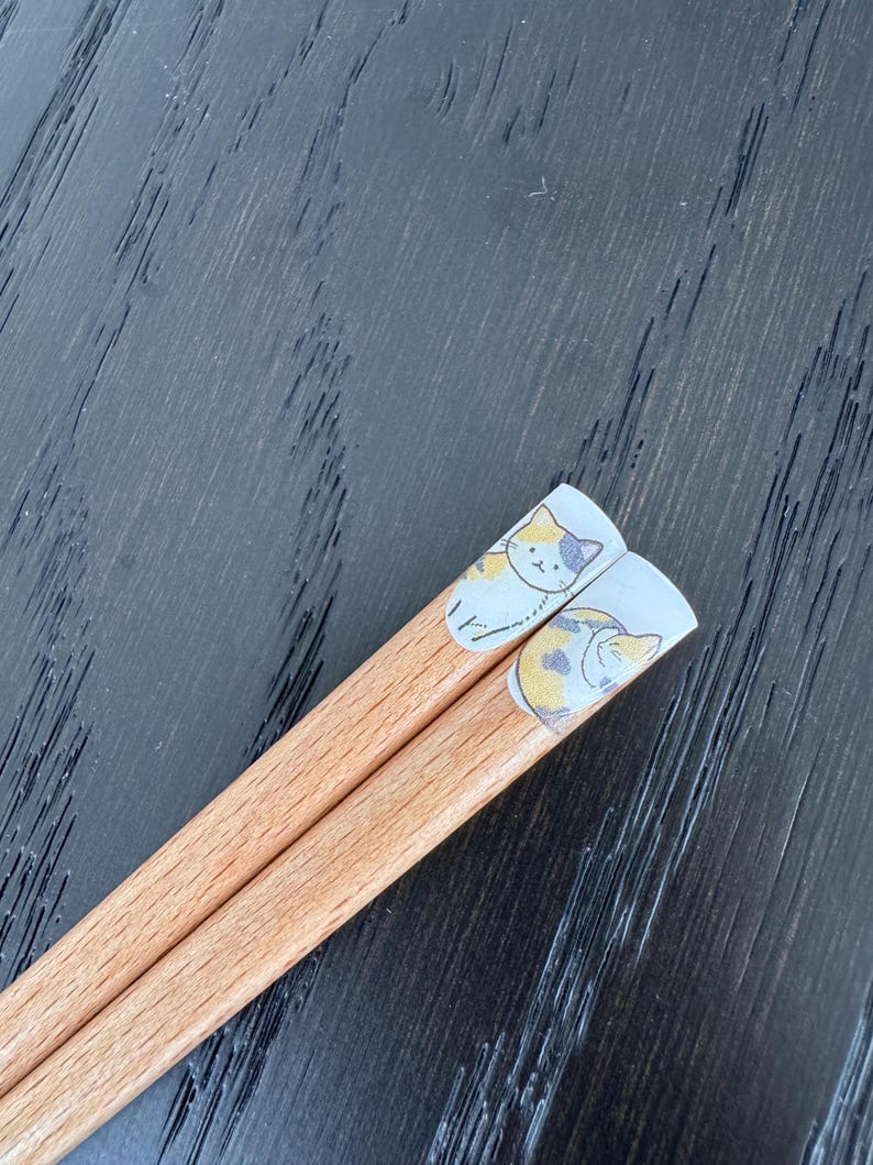 Wood Animal Chopsticks, Japan Handcrafted Cute Hamster Chopsticks, Cat ...