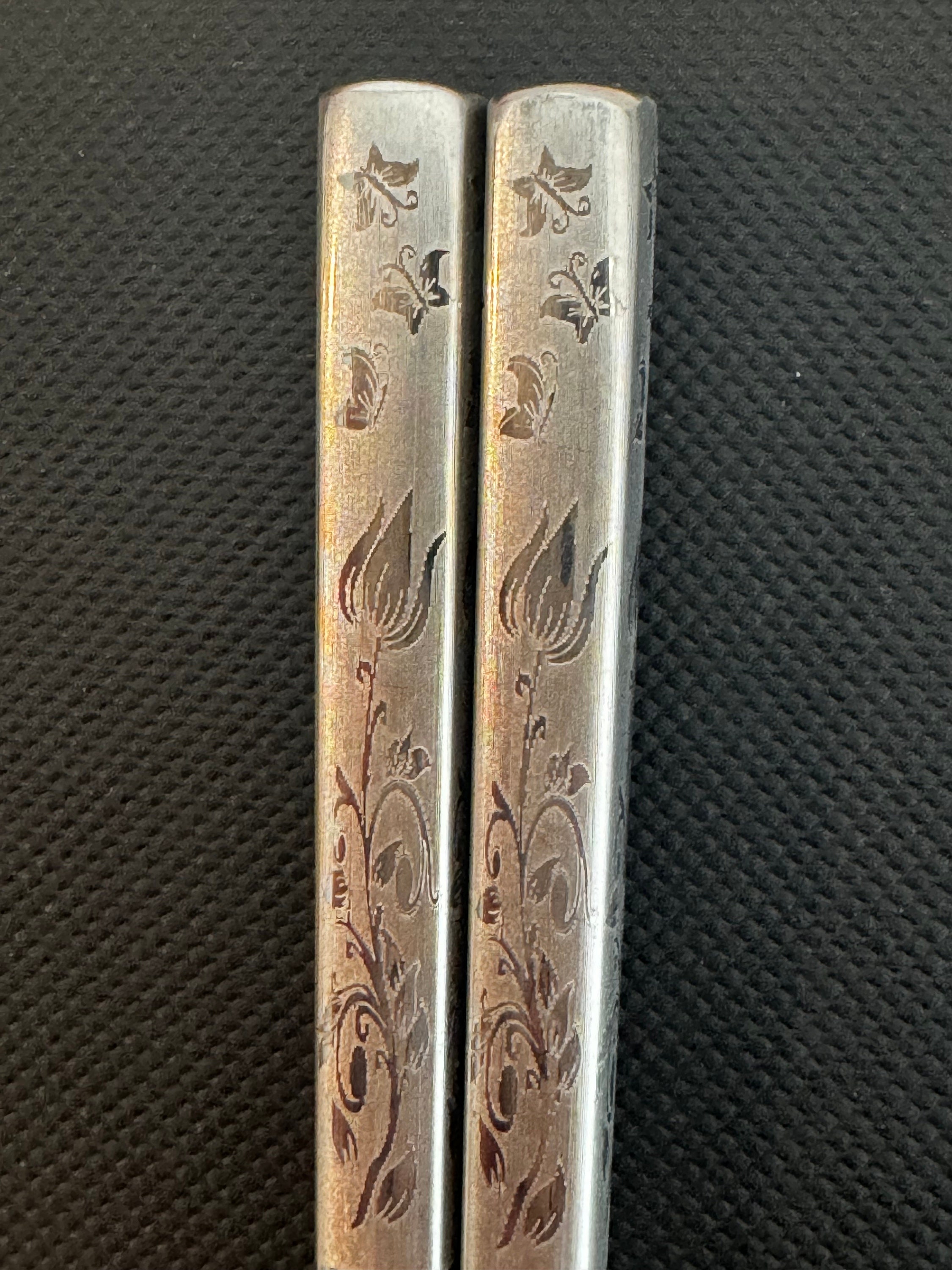 Stainless Steel Chopsticks 5 Different Design SUS 304 Heavy Chopstick ...