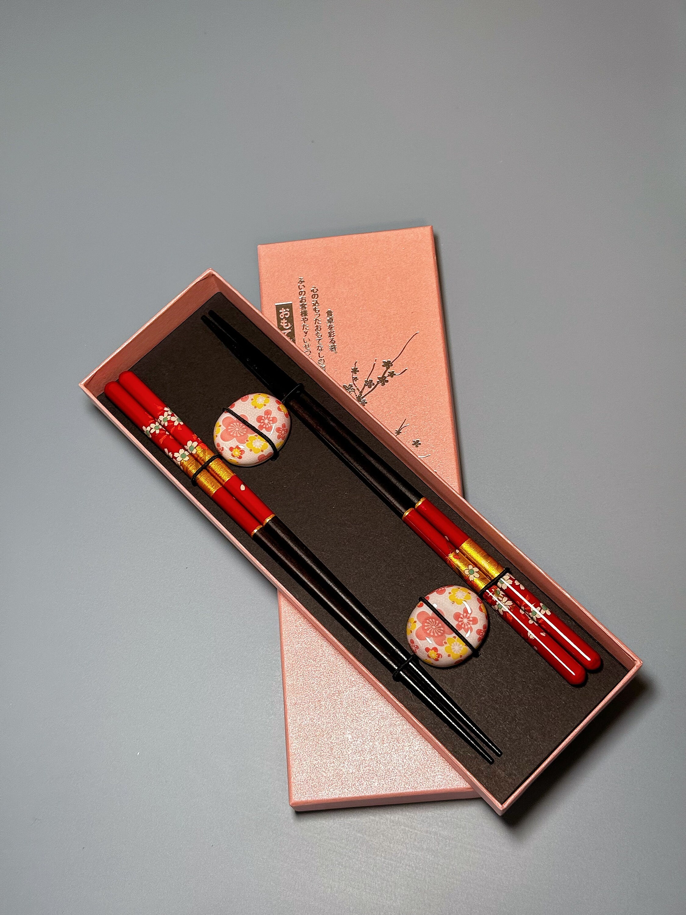 Floral Chopsticks With Rest Flower 2 Pairs, Couple Chopsticks Gift ...