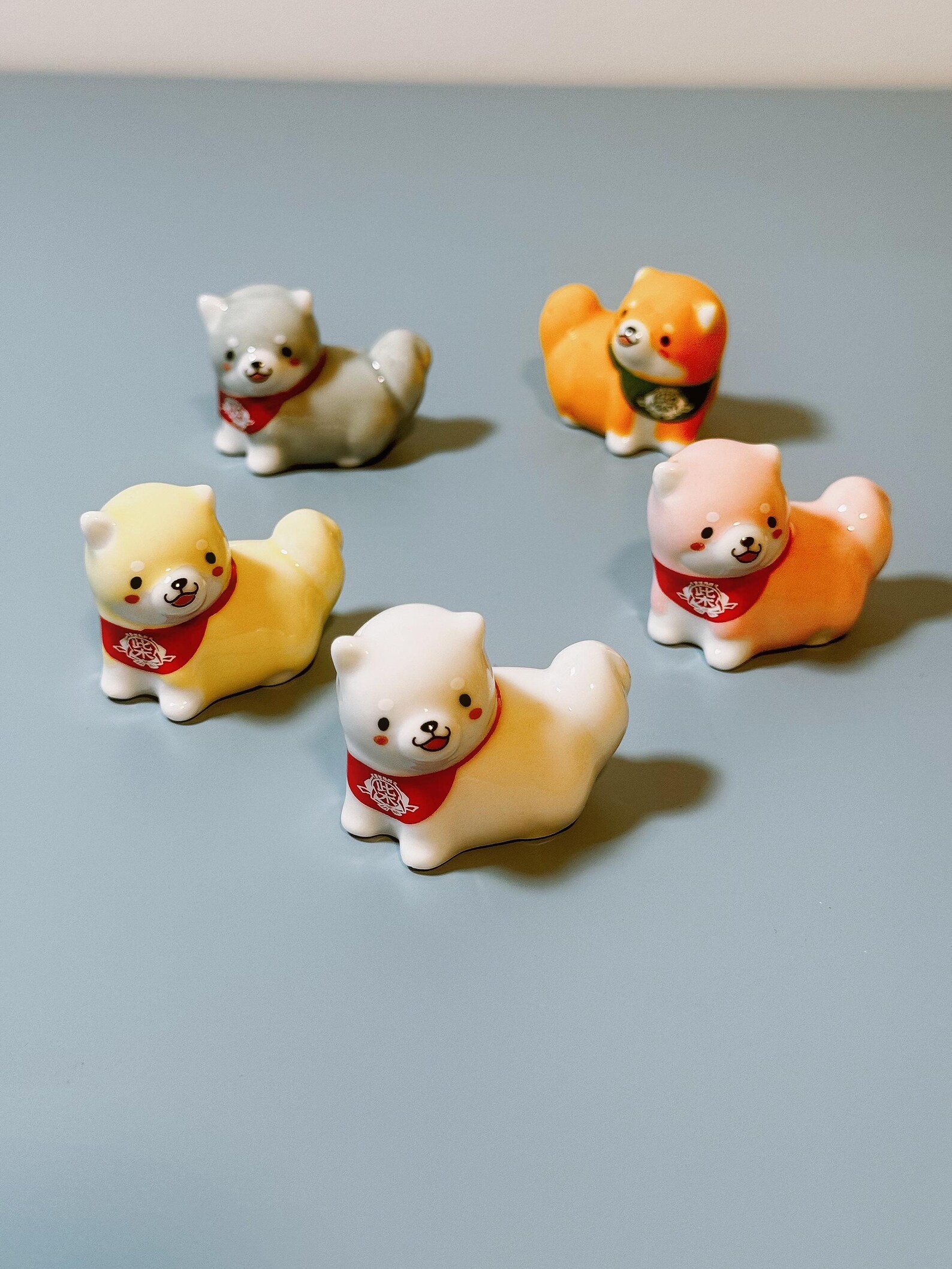 Shiba Dog Set of 5 Chopsticks Holder, Japanese Dog Chopstick Rest, Cute ...
