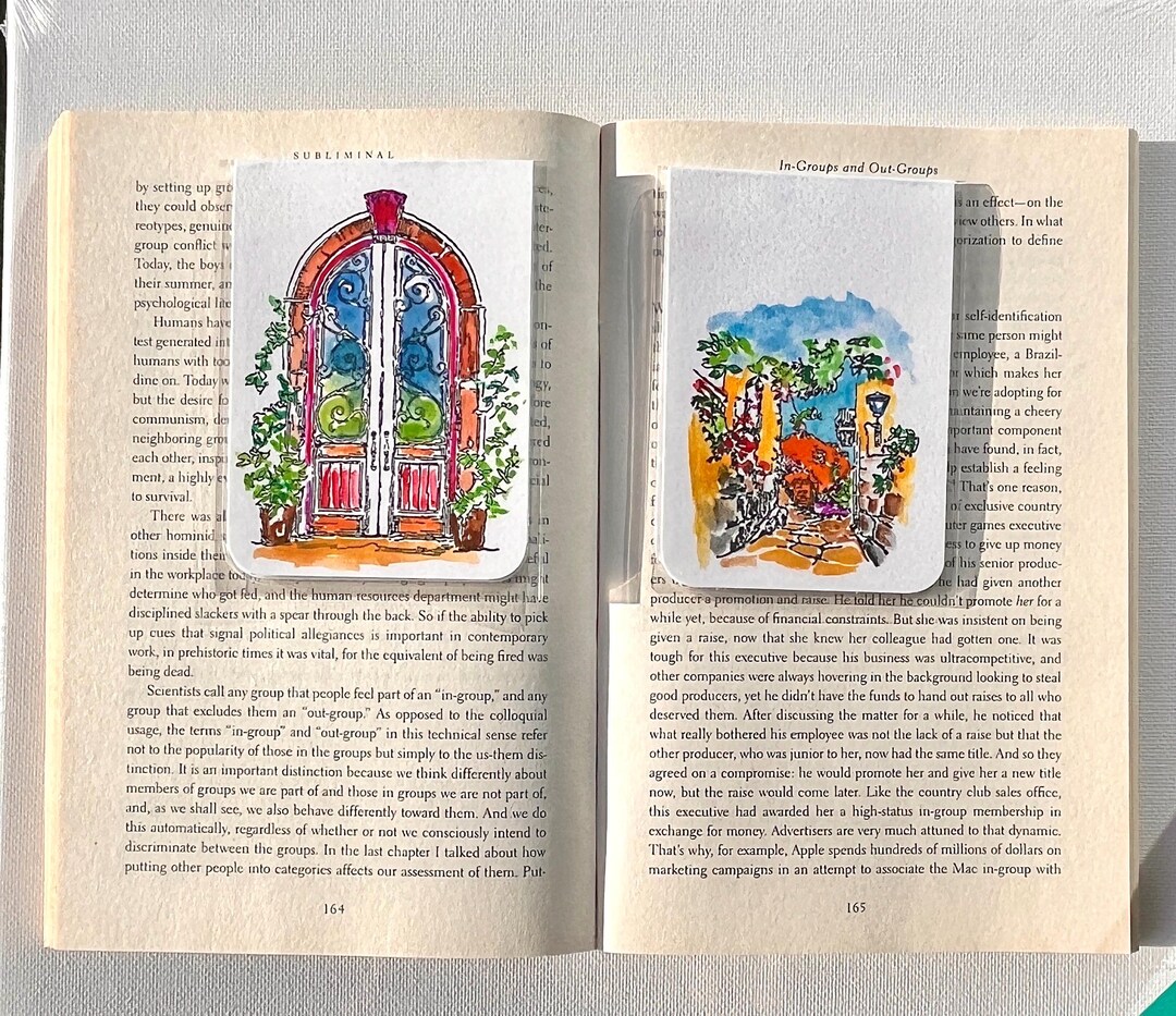 Hand Painted Italian Village Watercolor Bookmarks - Set of 2 - Etsy