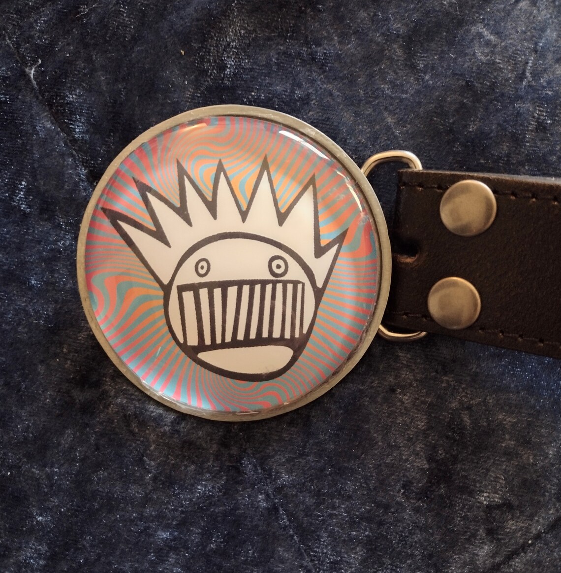 Psychedelic Swirl Boognish Belt Buckle Ween - Etsy