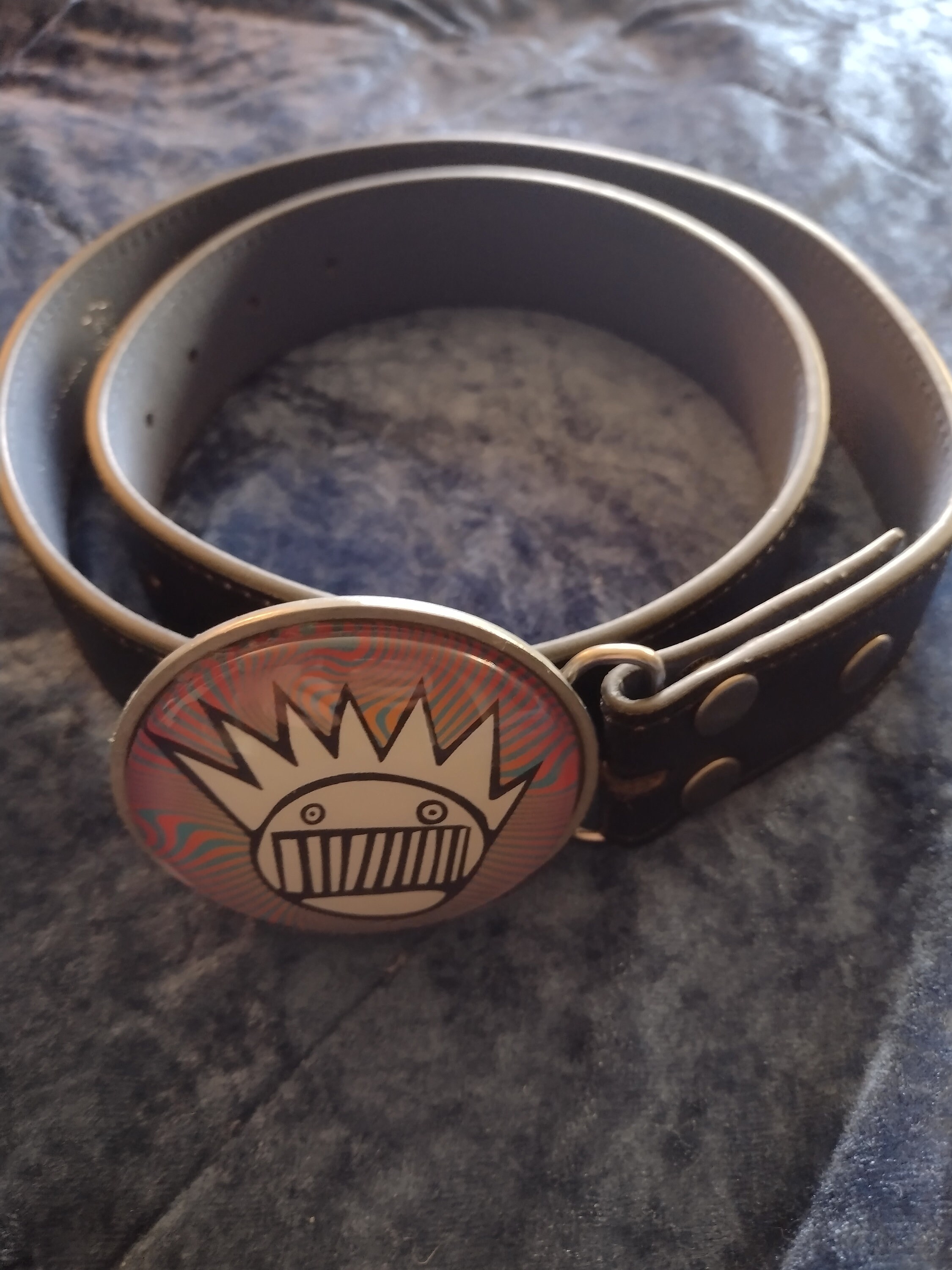 Psychedelic Swirl Boognish Belt Buckle Ween - Etsy