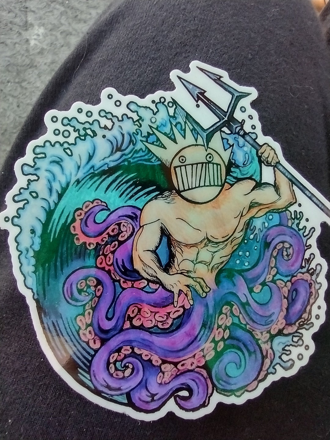 Sea God Boognish Vinyl Sticker Ween Poseidon - Etsy