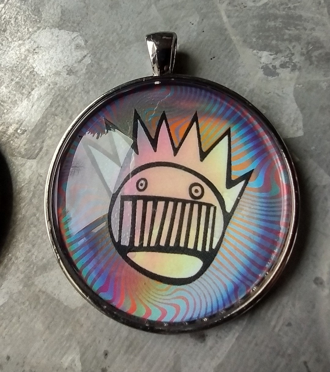 Psychedelic Boognish Holographic Pendant Necklace Ween - Etsy