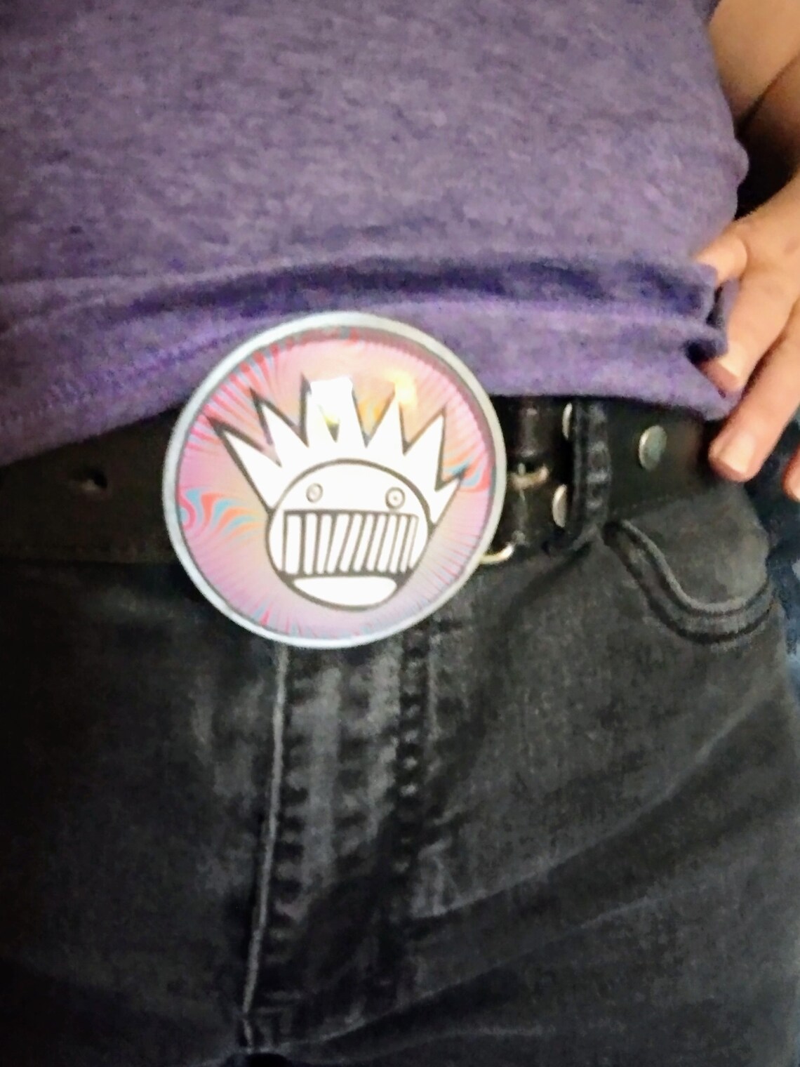Psychedelic Swirl Boognish Belt Buckle Ween - Etsy
