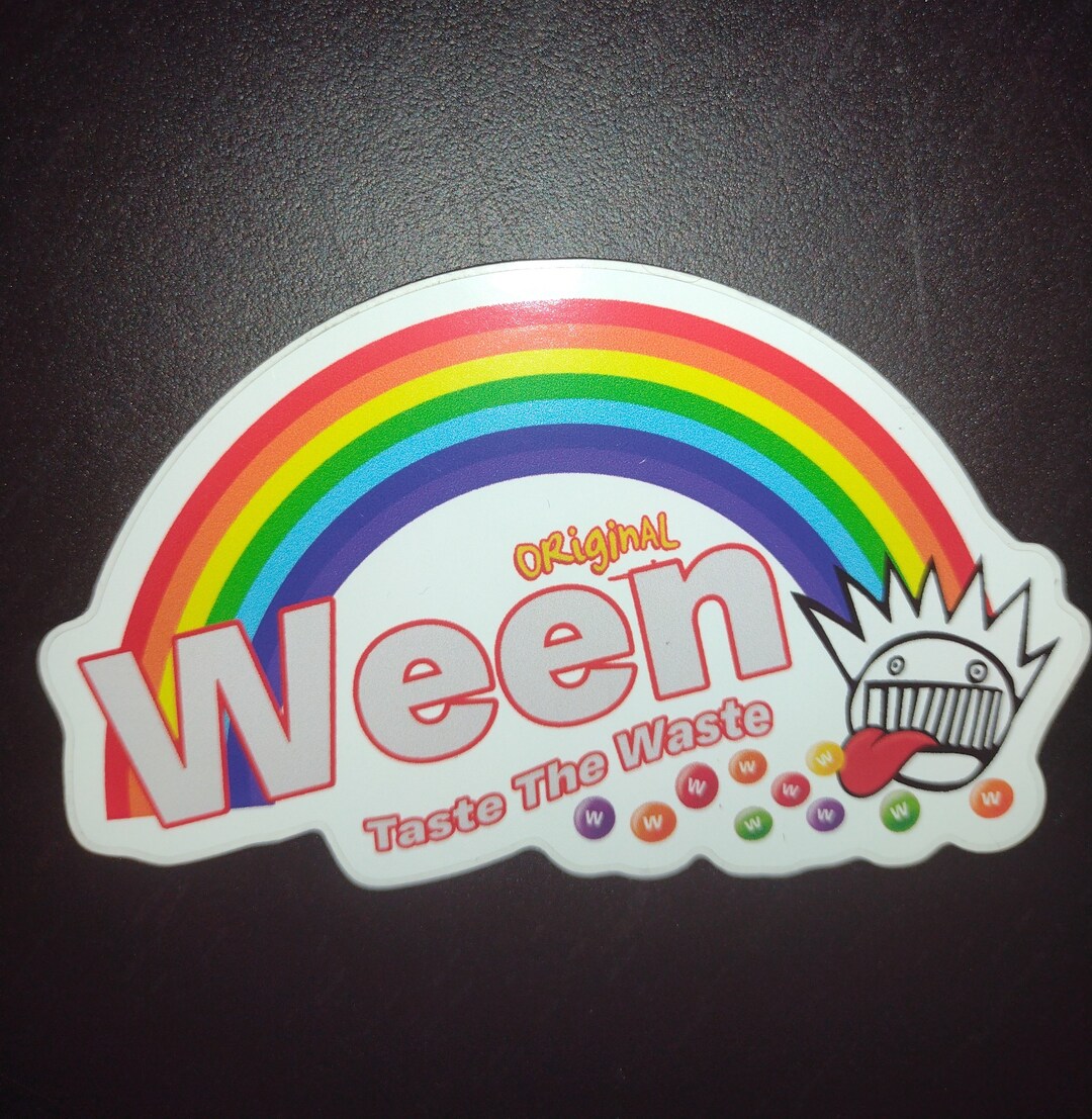 Taste the Waste Boognish Vinyl Sticker Skittles Rainbow Ween - Etsy