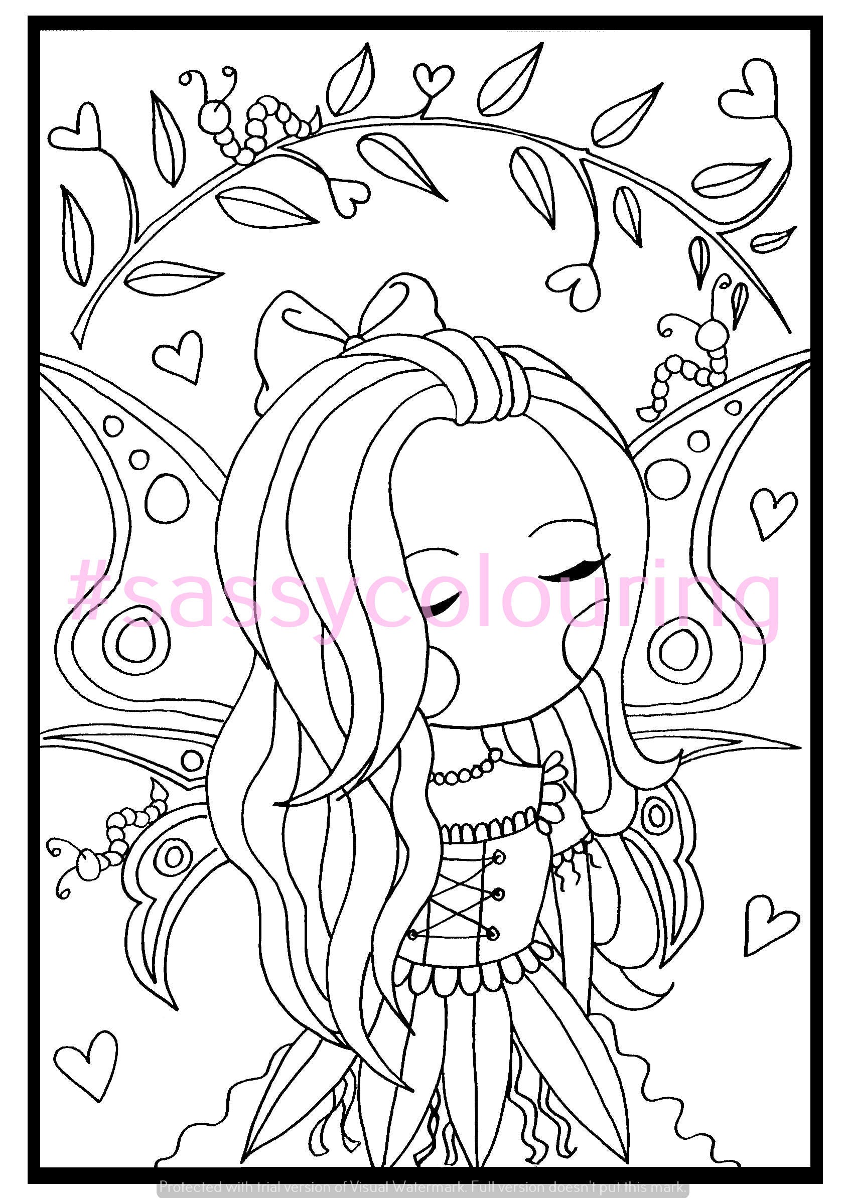 Fairy Bug Colouring Collection - Etsy
