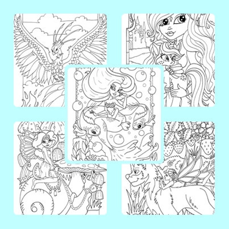 Fanciful Fantasy an Adult Coloring Book by Sassy Colouring - Etsy