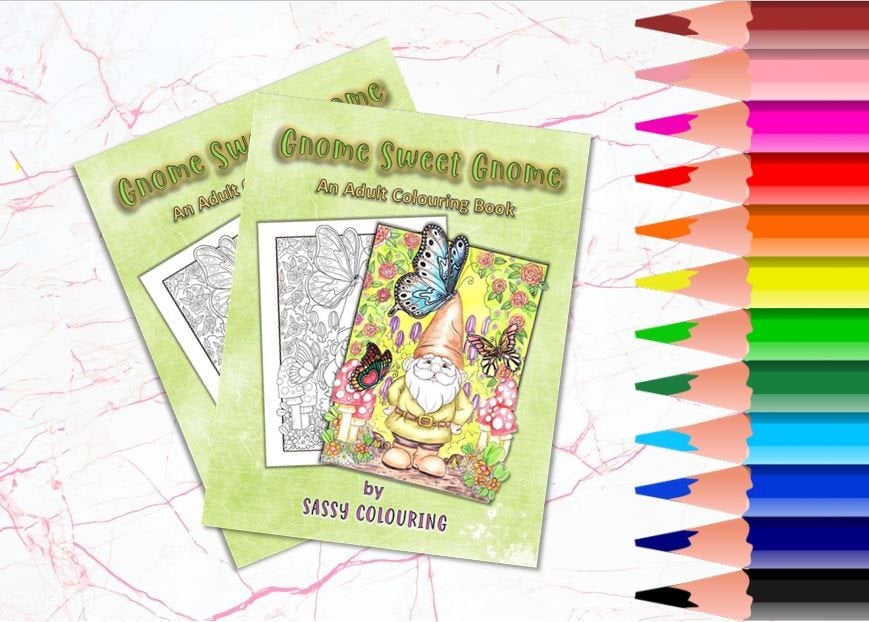 Gnome Sweet Gnome an Adult Colouring Book by Sassy Colouring - Etsy