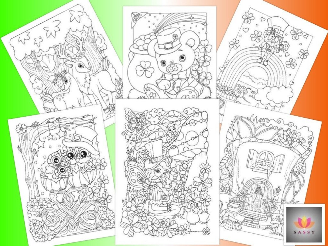 St. Patrick's Day Coloring Pages – Irish Fantasy Designs (PDF Download ...