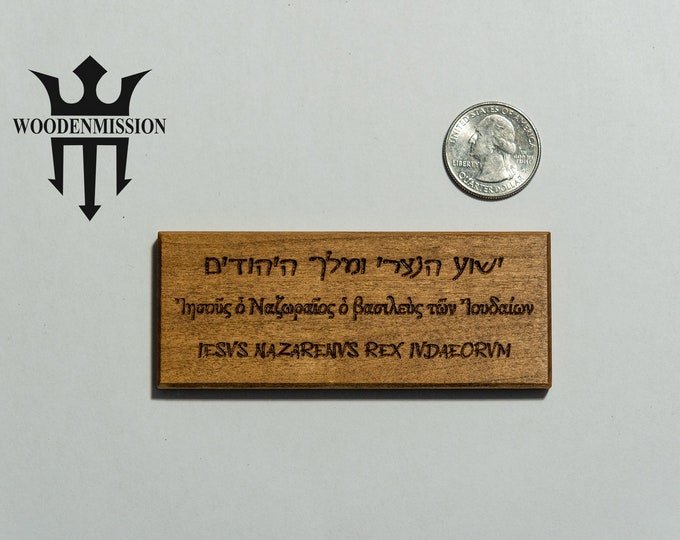 INRI Sign Tiny Size 3.75 X 1.5" - Jesus of Nazareth King of the Jews ...