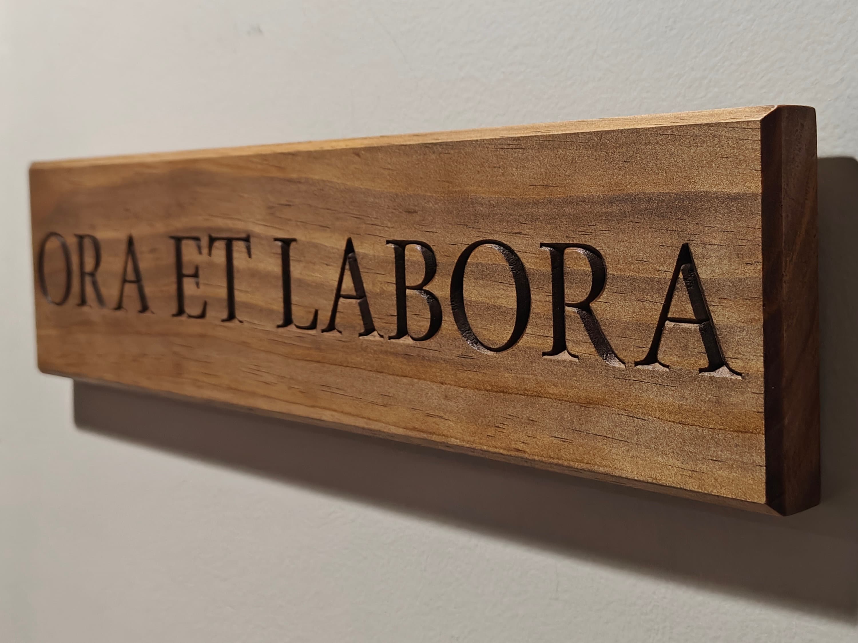 Wooden Sign "ora ET Labora" - Rule of Saint Benedict - Latin Sign - Etsy