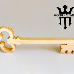 Large 14" Wooden Skeleton Key - Etsy