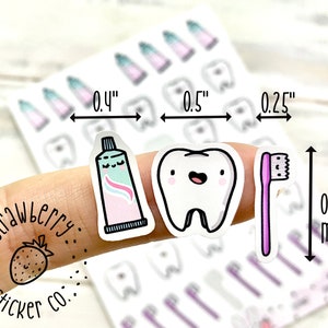 53 Tooth Care Reminder Cute Planner Stickers SSC1060 - Etsy