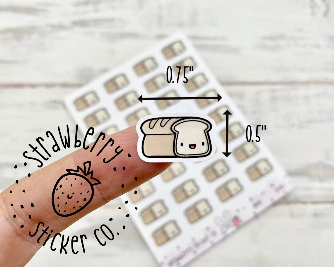 32 Bread Reminder Kawaii Planner Stickers SSC1055 - Etsy