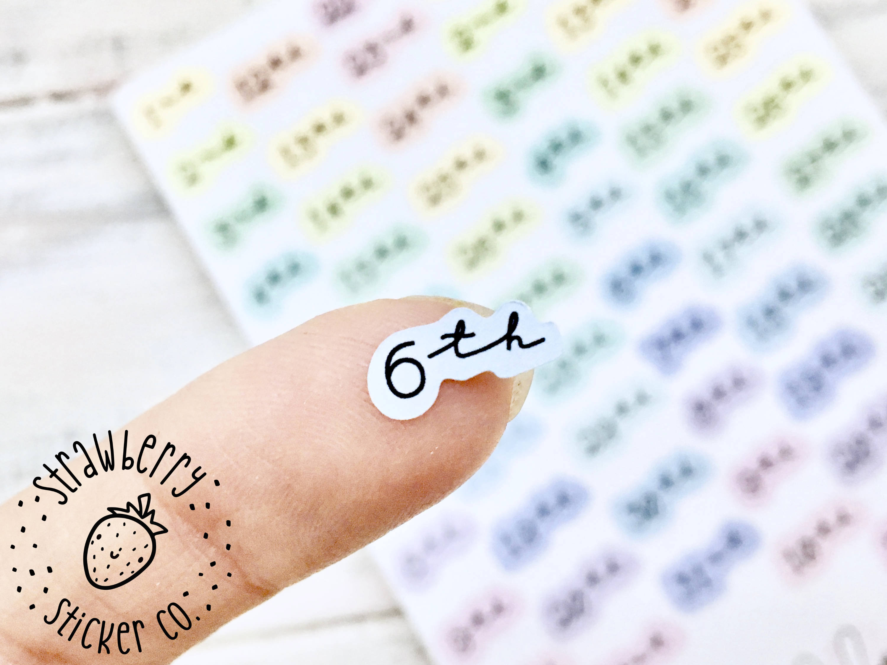 62 Date Headers Pastel Script Font SSC3003 Bullet Journal Planner ...