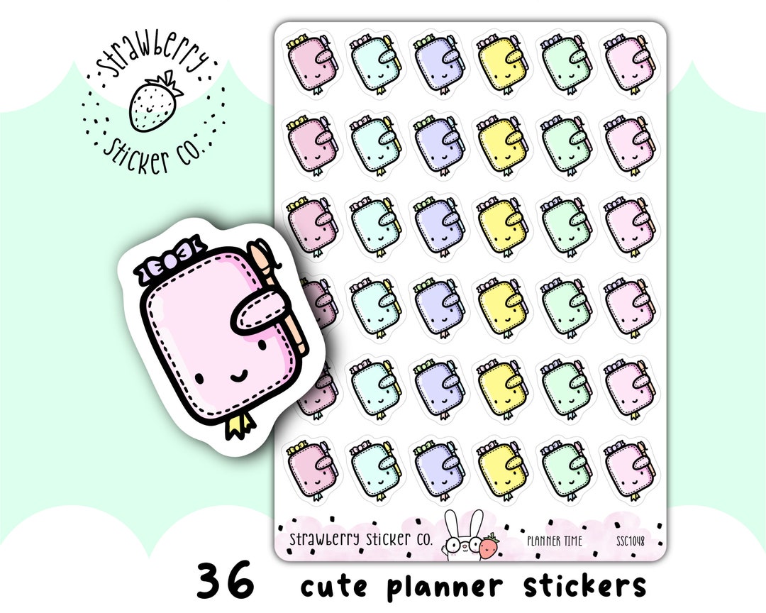36 Planner Time Cute Kawaii Stickers SSC1048 - Etsy