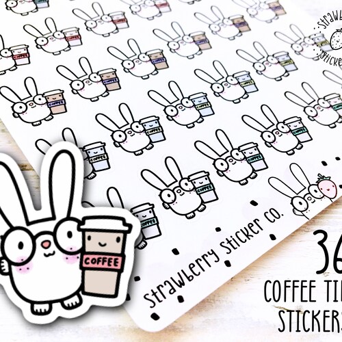 36 Nap Time Bunny Kawaii Cute Planner Stickers SSC0049 - Etsy UK
