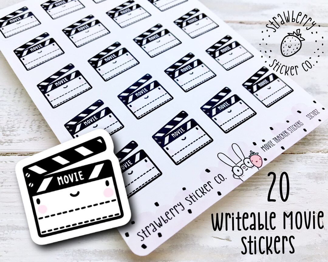 20 Movie Writeable Stickers Cute Kawaii Cinema Film Trackers SSC1032 ...