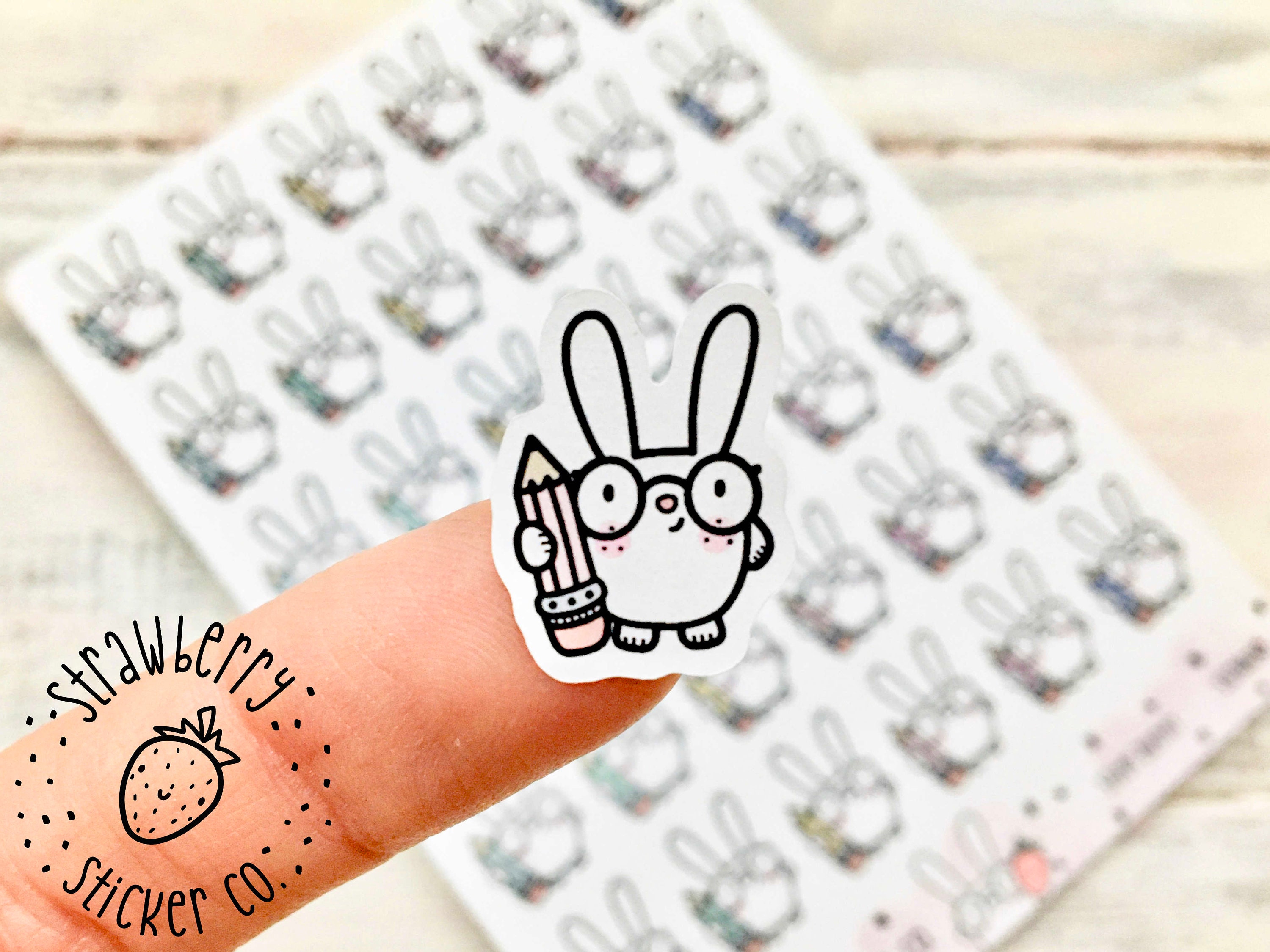36 Study Bunny Cute Kawaii Planner Stickers SSC0064 - Etsy UK